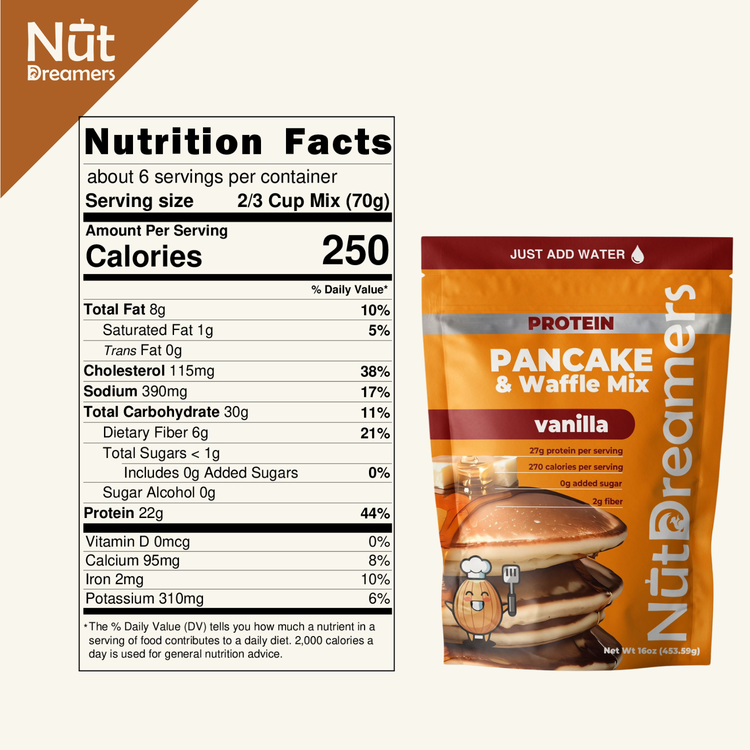 Vanilla Protein Pancake & Waffle Mix – Nut Dreamers